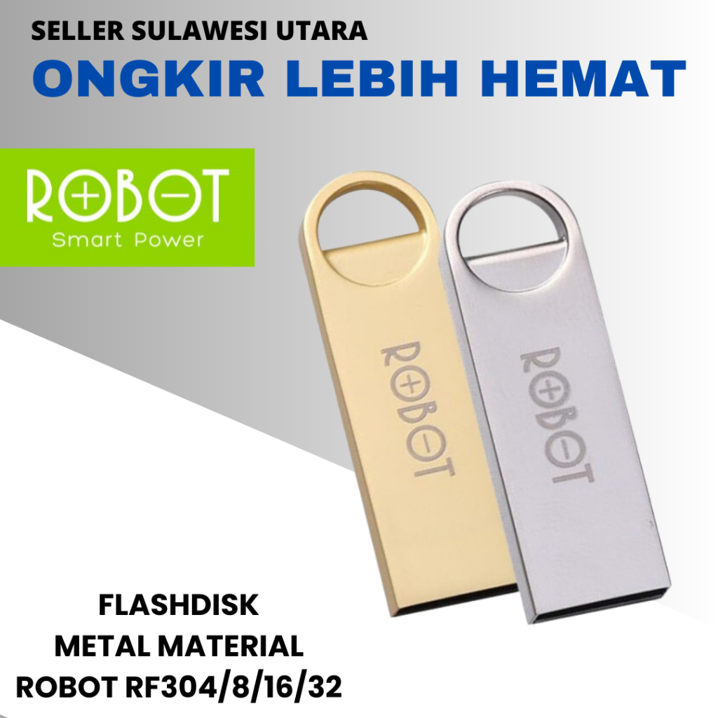 Jual FLASHDISK ROBOT RF304/8/16 METAL MATERIAL HIGH SPEED TRANSFER ...