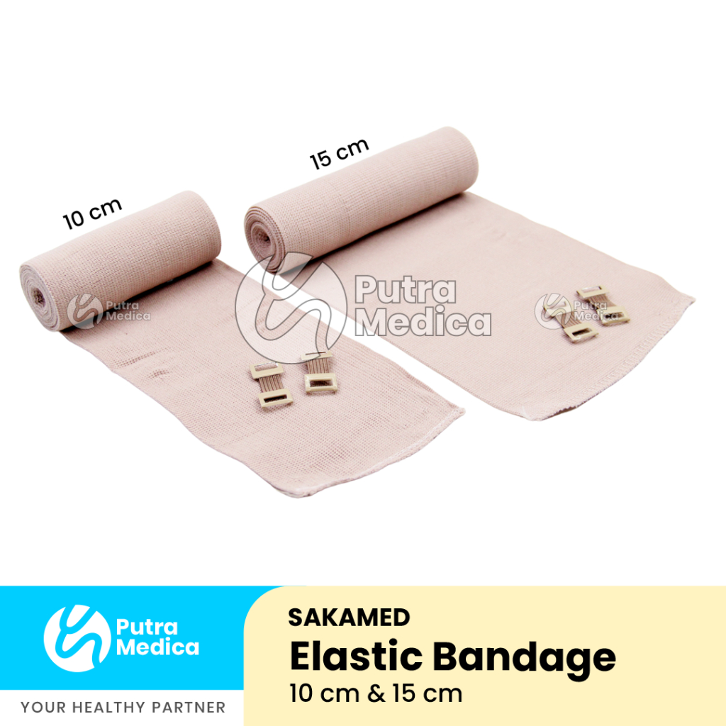 Jual Sakamed Elastic Bandage 10cm x 4,5m / Perban Coklat Elastis Verban ...