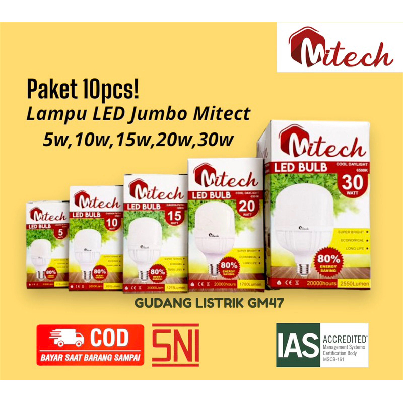 Jual LAMPU KAPSUL LED MITECH BODY JUMBO | Shopee Indonesia