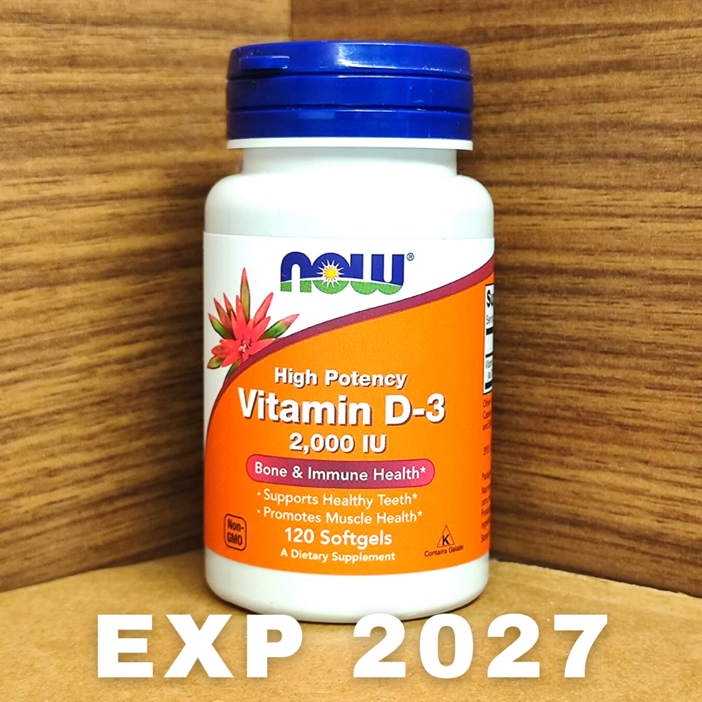 Jual Now Foods Food Vitamin Vit D-3 D3 D 3 High Potency 2000IU 2000 IU isi 120 / 240 softgels ...