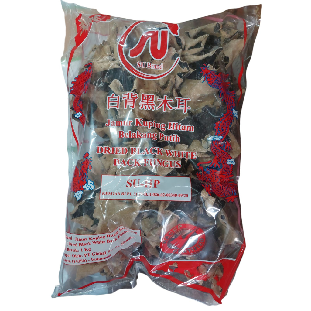 Jual Jamur Kuping Hitam Putih 500 Gram / White Back Fungus SU BRAND ...