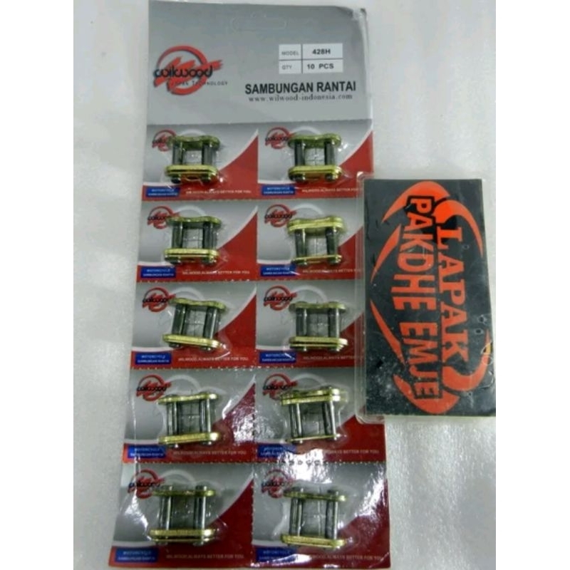 Jual SAMBUNGAN RANTE RANTAI 428 H HEAVYDUTY WILLWOOD ORIGINAL WARNA ...
