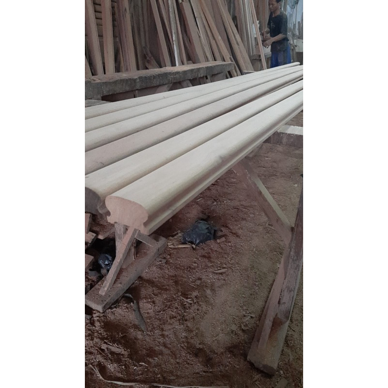 Jual Railing Pegangan Handrail Tangga Kayu ulin | Shopee Indonesia