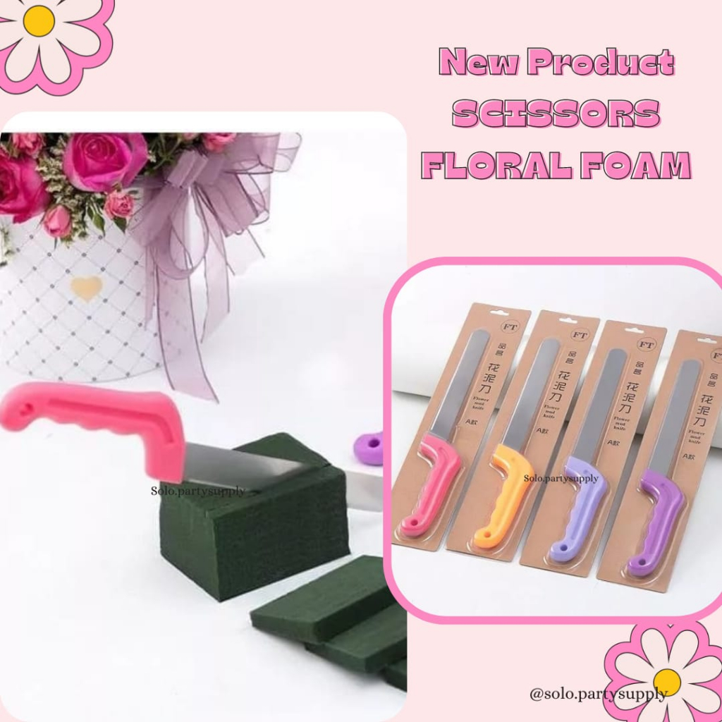 Jual (ECO) TERLARIS PISAU PEMOTONG BUSA / FLORAL FOAM KNIFE SCISSORS ...