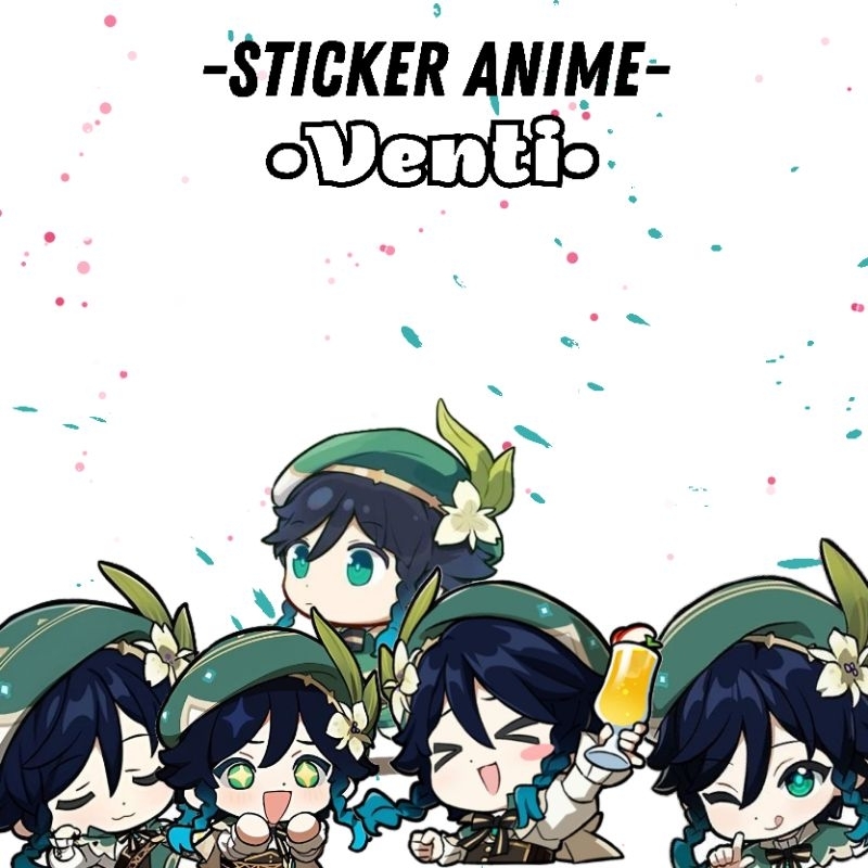 Jual Sticker Anime Venti Chibi Genshin Impacto Waterproof | Shopee ...