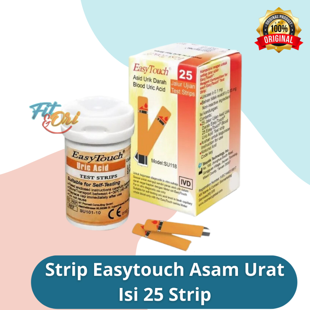 Jual Easy Touch Uric Acid / Easytouch Asam Urat 25 test strip | Shopee ...
