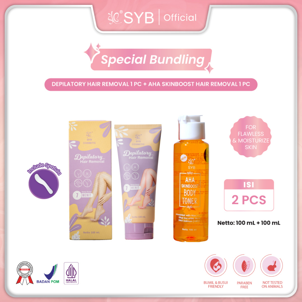Jual NEW SYB DEPILATORY HAIR REMOVAL 100 ML [PEMBERSIH BULU TANPA RASA ...