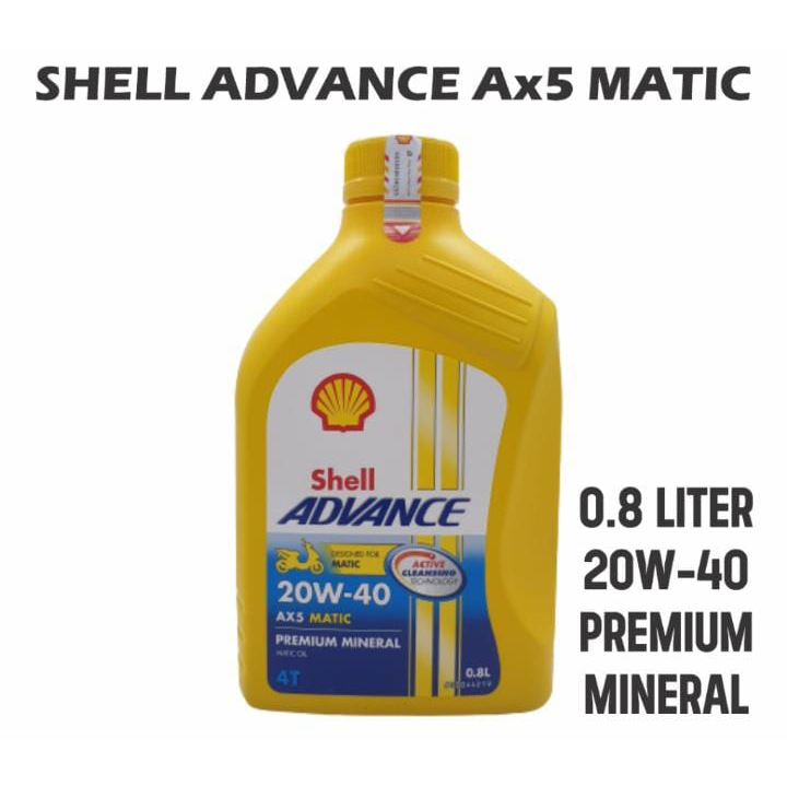 Jual OLI MESIN SHELL ADVANCE AX5 MATIC 20W-40 UNTUK MOTOR MATIC ...