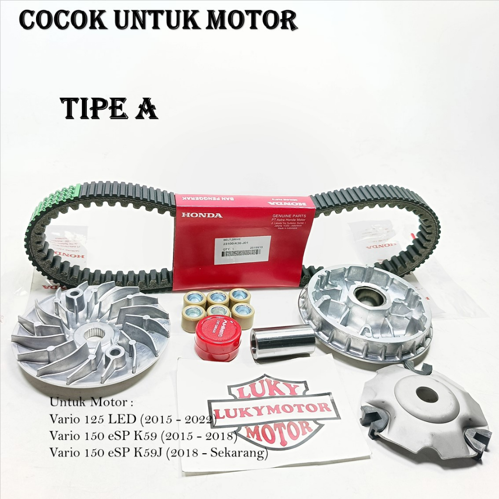 Jual PAKET RUMAH ROLLER KIPAS ROLLER CVT SET VANBELT K36 VARIO 125 NEW LED , VARIO 150 ESP LED ...