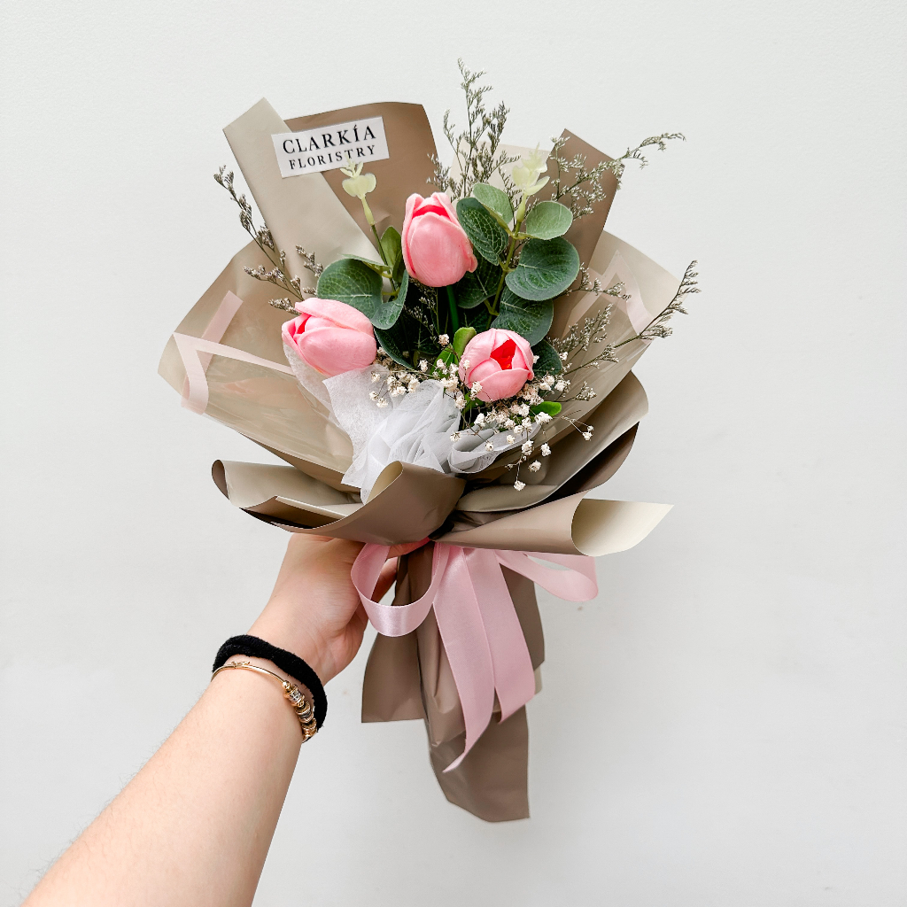 Jual Artificial Triple Tulip Clarkia Florist / Bunga Imitasi Buatan ...