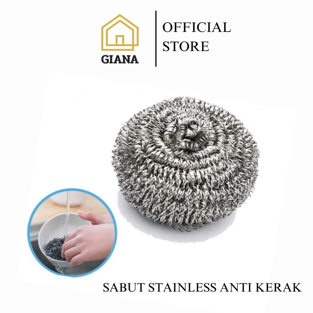 Jual GIA Sabut Cuci Piring Stainless Anti Kerak Sabut Cuci Panci Bahan ...