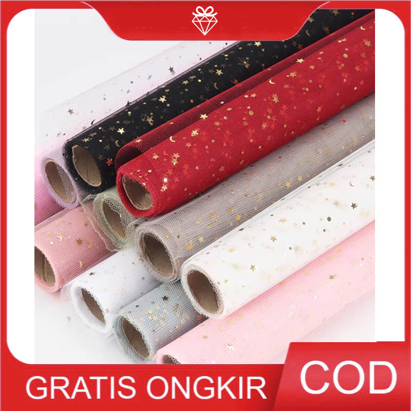 Jual 1 ROLL Tile Jaring Star Bintang Bulan - Bahan Buket Bunga Tile010 ...