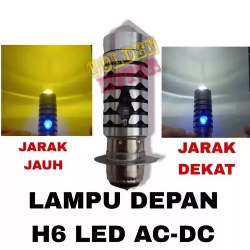 Jual Lampu LED Bohlam LED Motor H6 Laser Hi Lo 2 Warna AC DC Motor Bebek Matic Universal ...