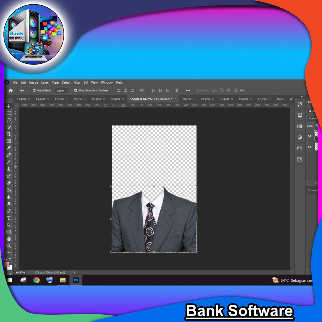 Jual 83 Template JAS Pria Wanita Photoshop - bank software | Shopee ...