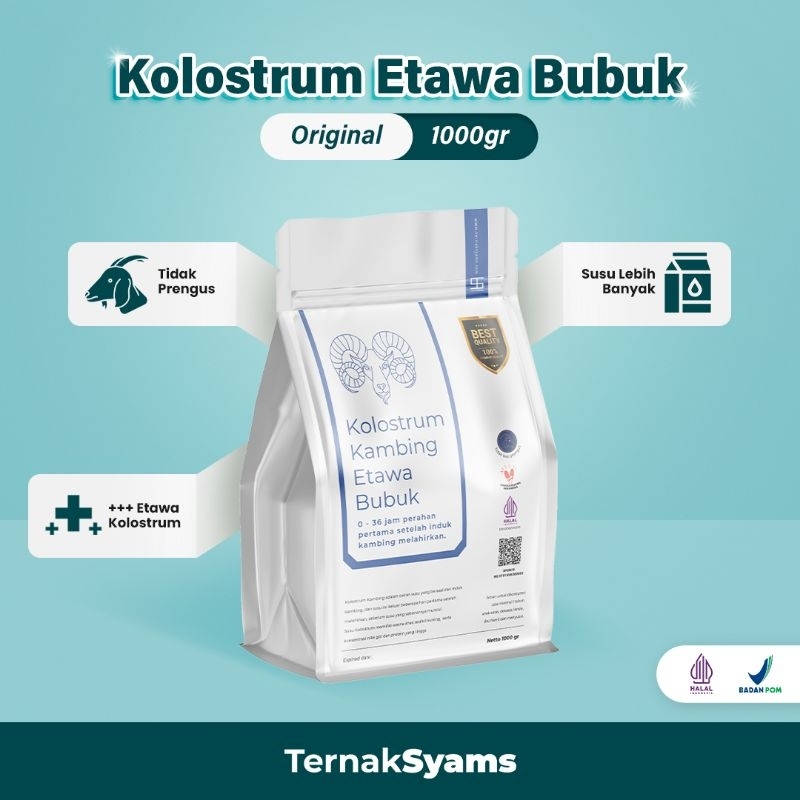 Jual Premium susu kambing etawa colostrum bubuk ternak syams 1000 gram ...