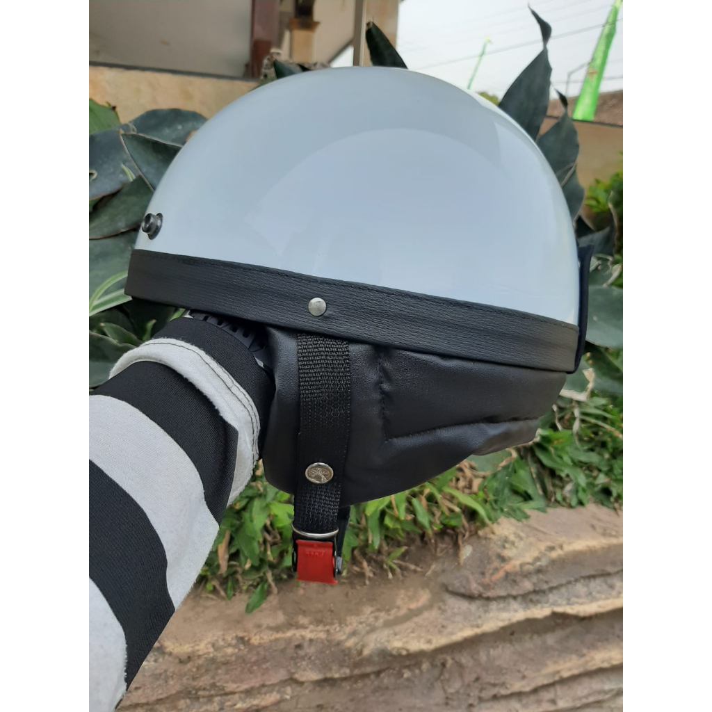 Jual helm chip putih polos-helm chip vintage-helm custom onehelmet ...