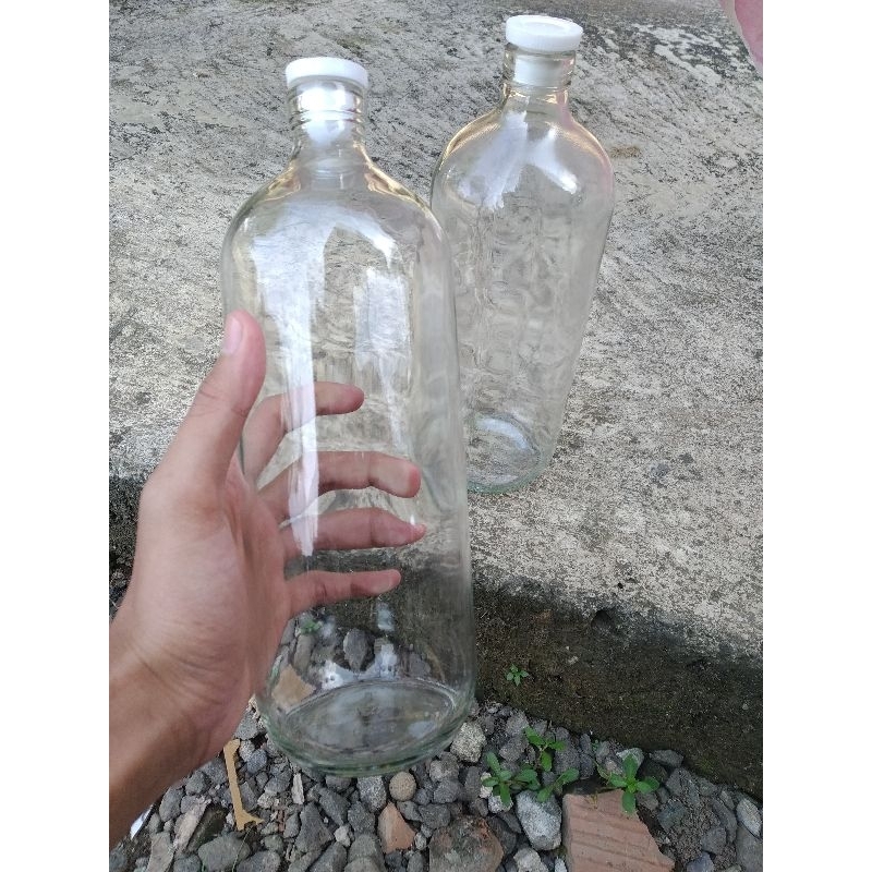 Jual [Paket isi 6] Botol Bensin 1 Liter kaca Botol Kaca 1000 ml BOTOL ...