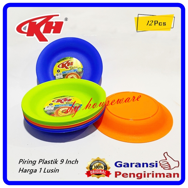 Jual Piring Makan Plastik 9 Inch KH Delia ( Harga 1 Lusin - 6 Pcs ...
