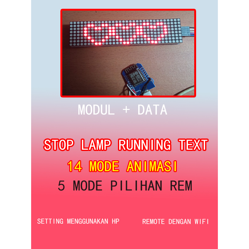 Jual Modul Wemos + Data Animasi stop lamp - Trigger Rem - Remote wifi ...
