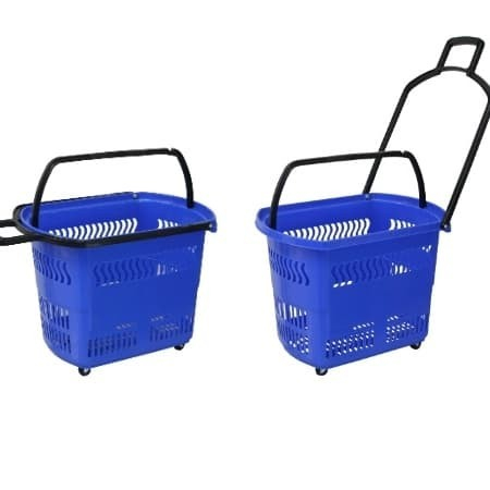 Jual Keranjang Pasar Roda Shinpo 342 Plastik Trolley Dorong Tarik ...