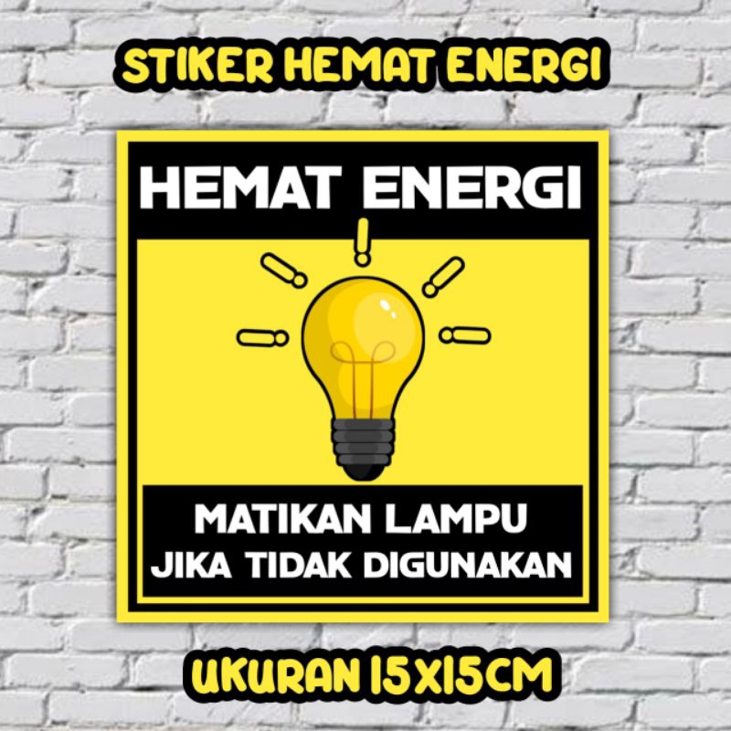 Jual stiker hemat energi listrik sticker 15x15cm | Shopee Indonesia