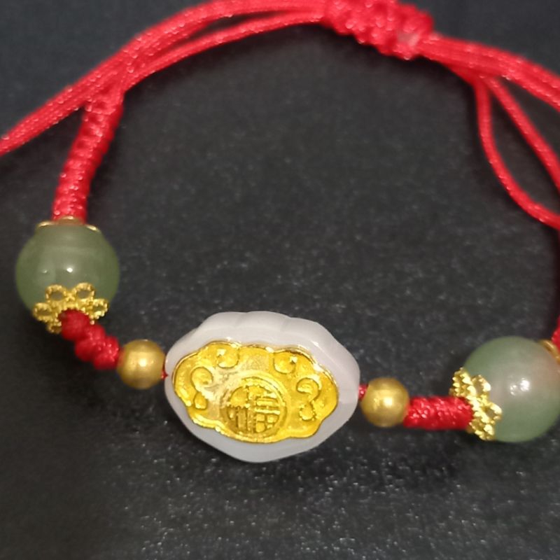 Jual gelang tali rejeki giok putih simbol pengusir pixie | Shopee Indonesia