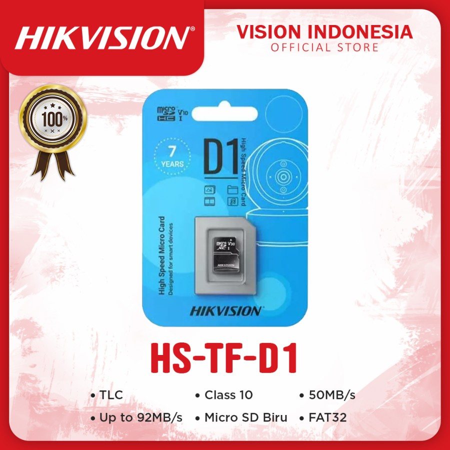 Jual Hikvision Memory Micro SD Hikvision Biru Garansi Lifetime HS-TF-D1 | Shopee Indonesia