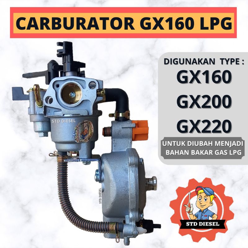 Jual CARBURATOR GX160 GX200 GX220 KARBURATOR CABURATOR MODEL GAS LPG 160 200 220 KABURATOR 5 6 5 ...