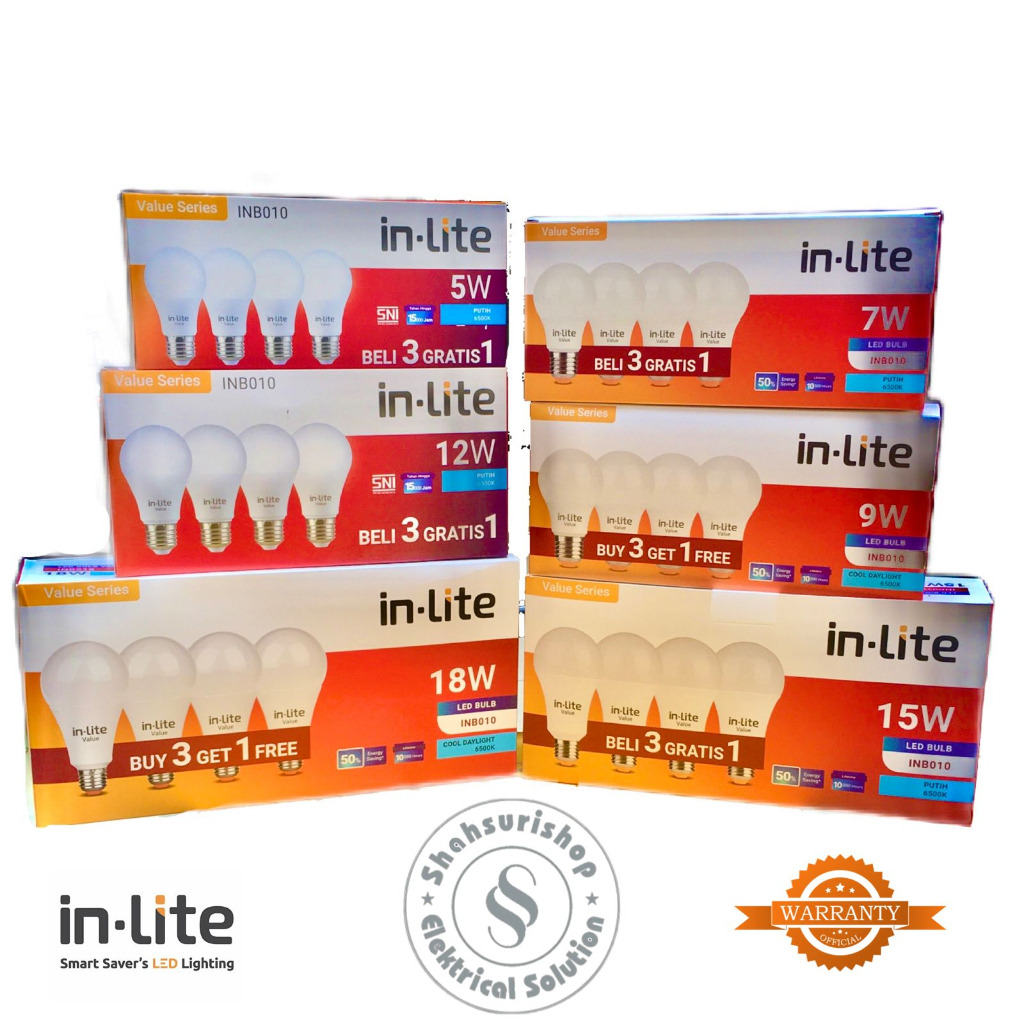 Jual INLITE VALUE SERIES PACK LED 7 W BELI 3 GRATIS 1 LAMPU MURAH ...