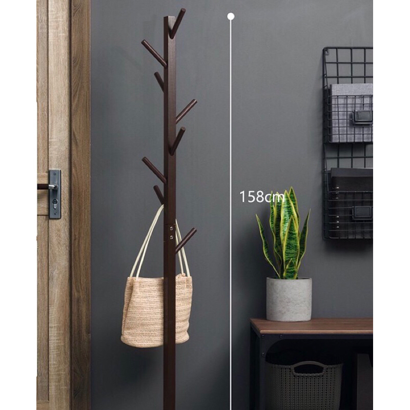 Jual stand hanger kayu estetik/ stand topi, tas, baju / ladder hanger ...