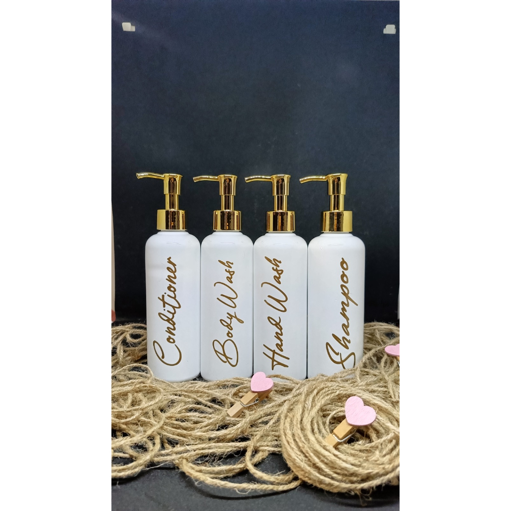 Jual Botol Pump Estetik Luxury Refill 250ml (Free Stiker Cutting Gold Estetik) | Shopee Indonesia