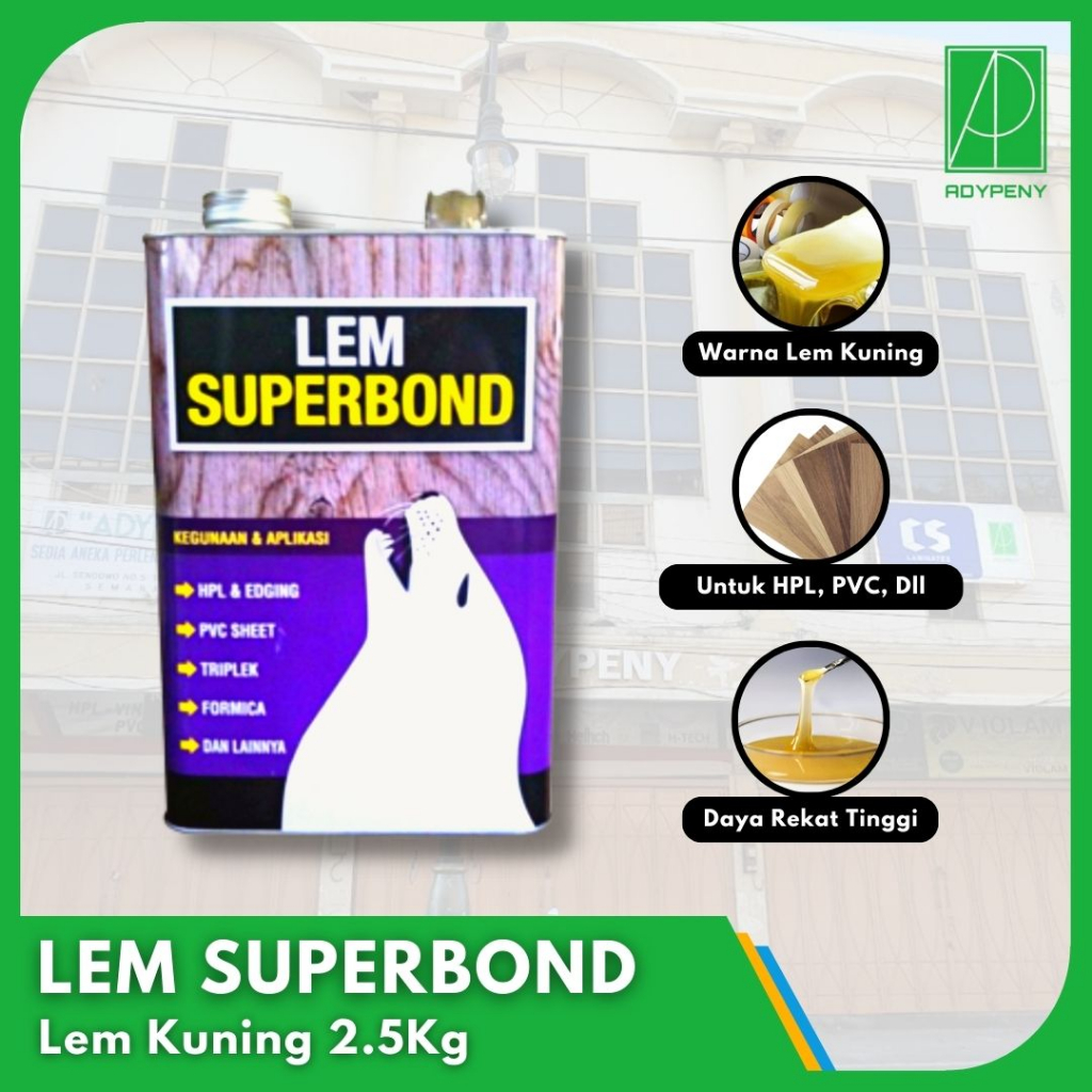 Jual Lem Kuning Superbond Galon 2,5KG Lem Kayu HPL Serbaguna | Shopee ...