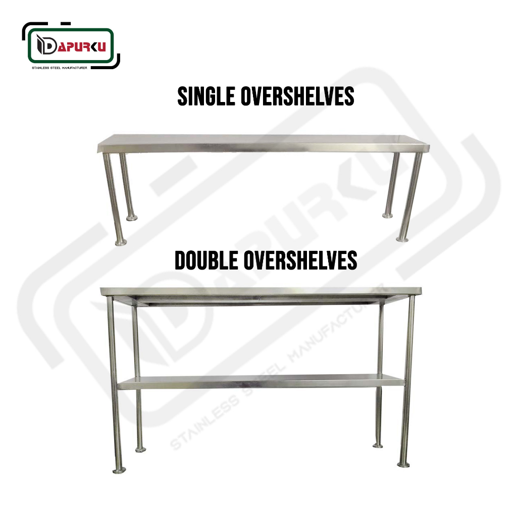 Jual Overshelves 1-2 Tingkat untuk Meja Stainless Work Table | Shopee ...