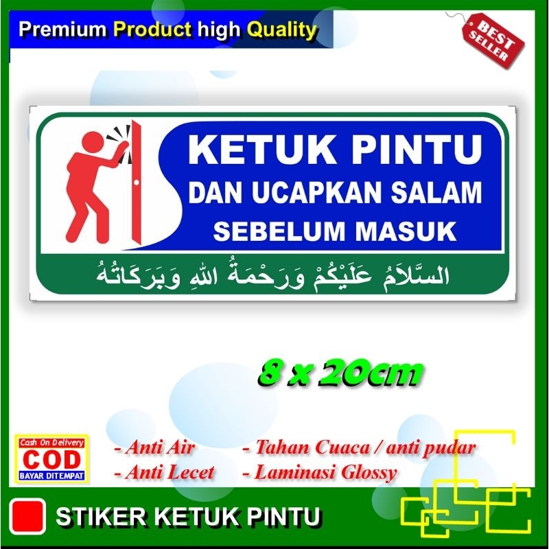 Jual Stiker new ketuk pintu dan ucapkan salam sebelum masuk sticker ...