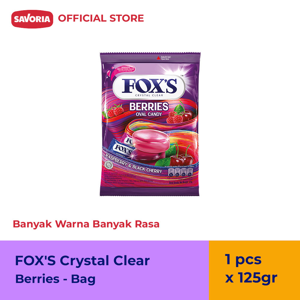 Jual FOX'S Oval Candy Berries Bag - Permen Rasa Beri 125g | Shopee Indonesia