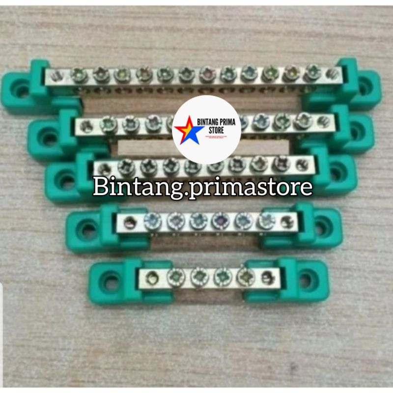 Jual Terminal Block Grounding / Nol Arde 8x12 M5 12 Pole Hijau | Shopee ...