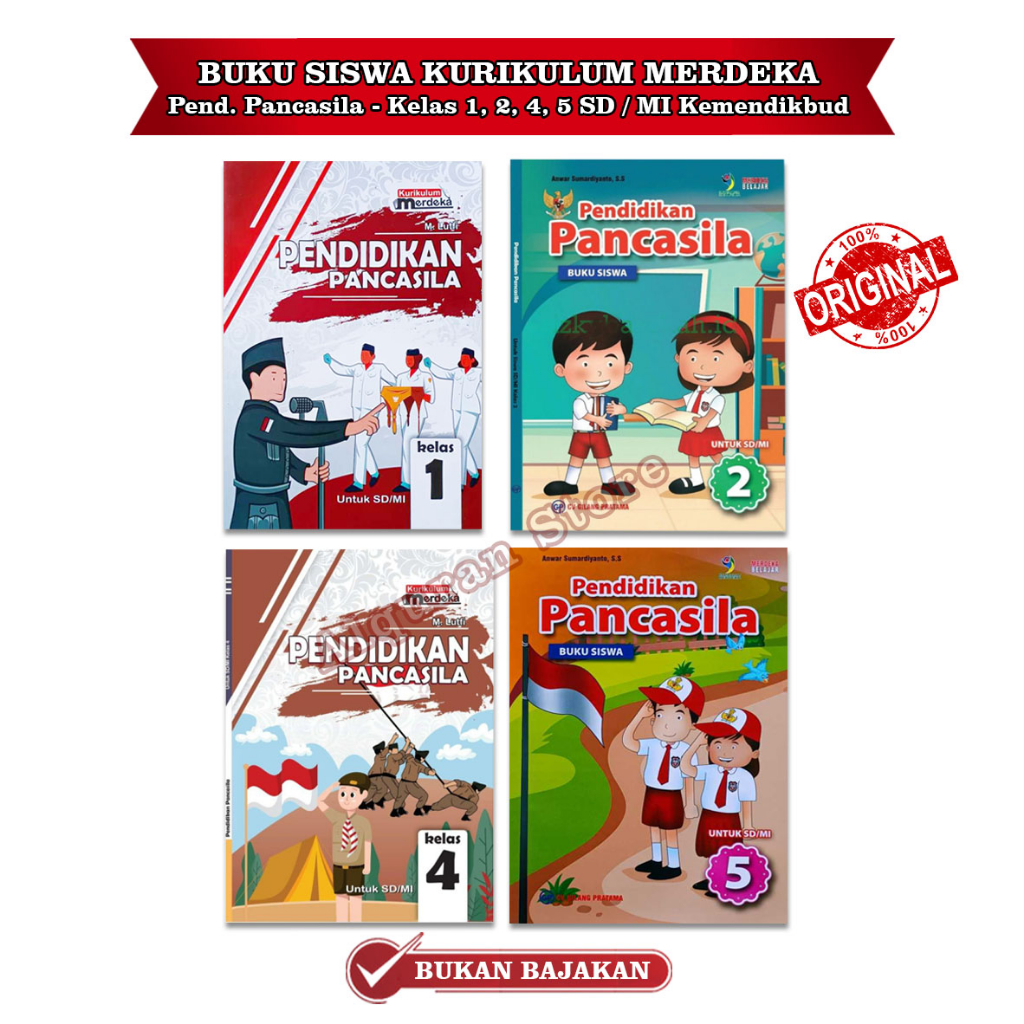 Jual Buku Paket Siswa Pelajaran Pendidikan Pancasila PPKN Kurikulum Merdeka SD/MI, SMP, SMA ...