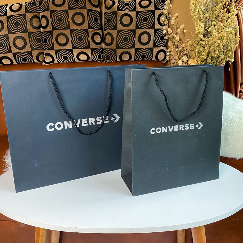 Jual Paper Bag Converse Hitam Shopping Bag Mall untuk Box Sepatu ...