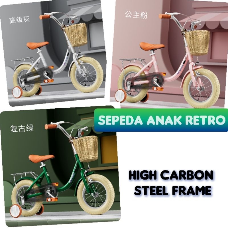 Jual Sepeda Anak Retro Ban Putih Keren Unik | Shopee Indonesia