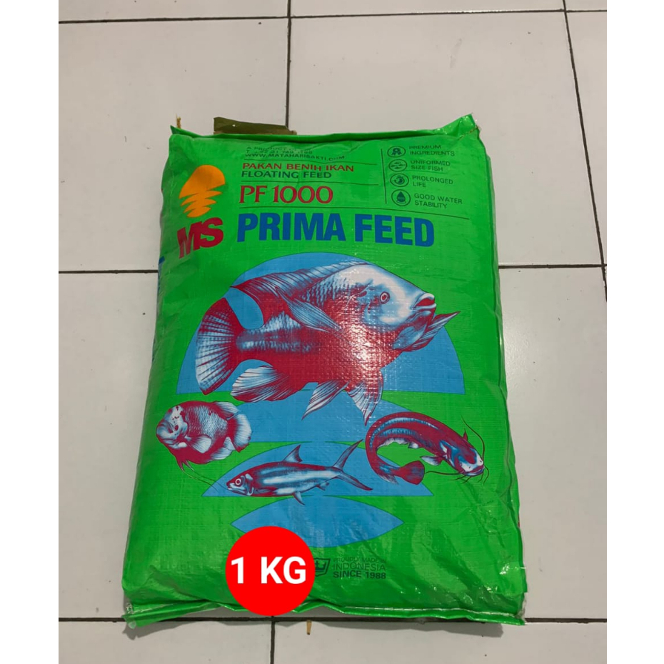 Jual PF1000 1kg Pakan Pelet Makanan Benih Ikan MS Prima Feed PF 1000 ...