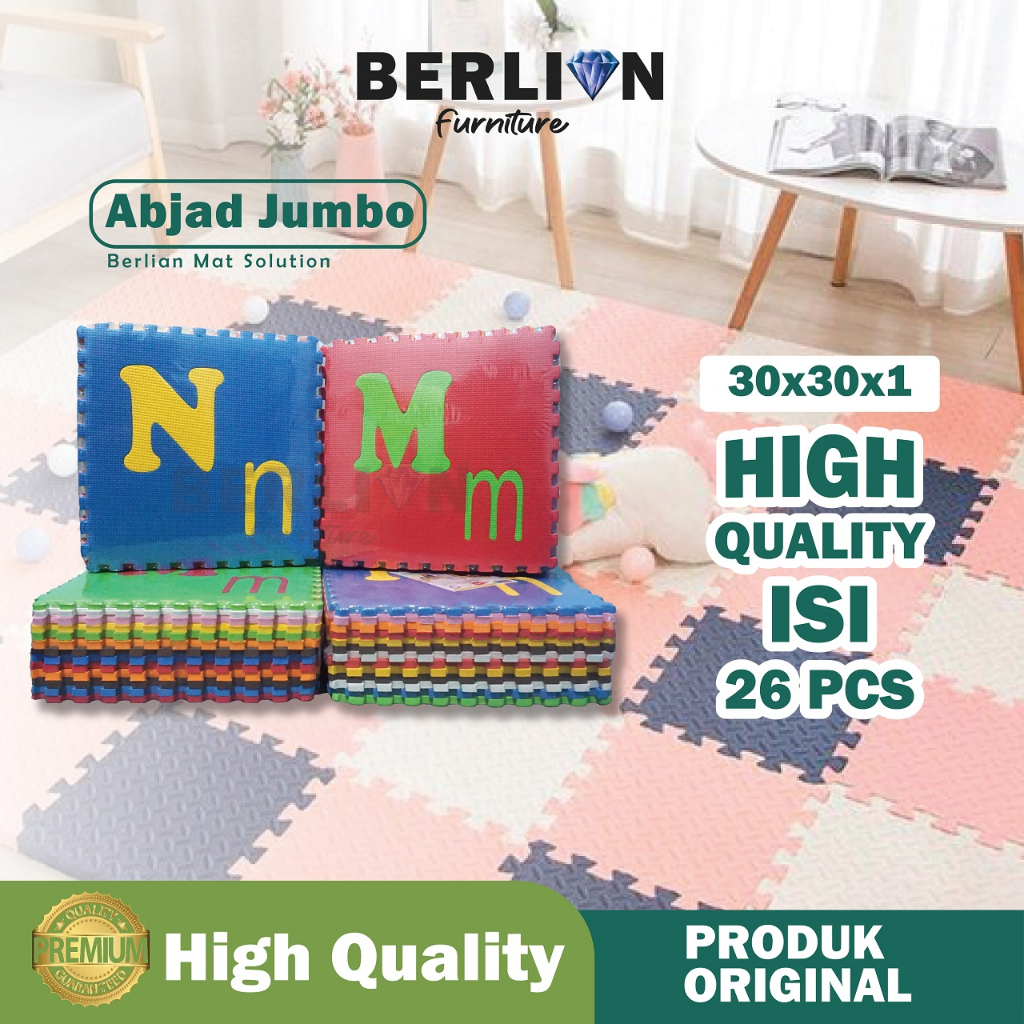 Jual Matras Puzzle Abjad Jumbo 30 x 30 Tbl 1 Cm isi 26 Pcs Alas Bermain ...