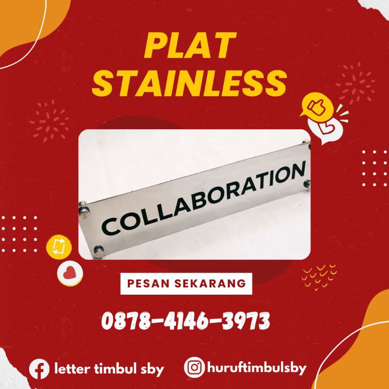 Jual Jual Papan Nama Name Plate Stainless Plat Nama Stainless Papan ...