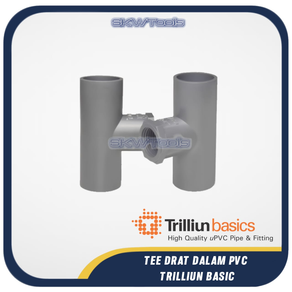 Jual Tee Pipa Pvc 1/2" 3/4" 1" TS ( Tebal ) Fitting Pipa Tee / Sambungan Pipa Pvc 1/2" 3/4" 1 ...