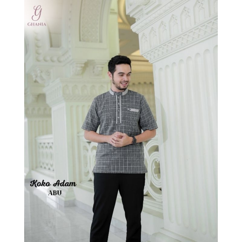 Jual Koko Adam Motif Garis Linen | Shopee Indonesia