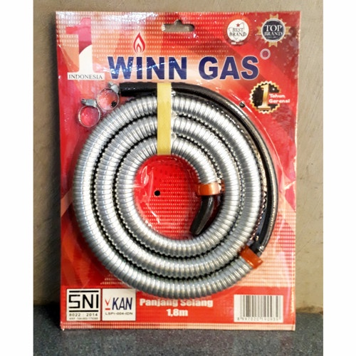Jual SELANG GAS WINN GAS 1.8M / 1.8 METER WIN GAS LPG PREMIUM SNI ...