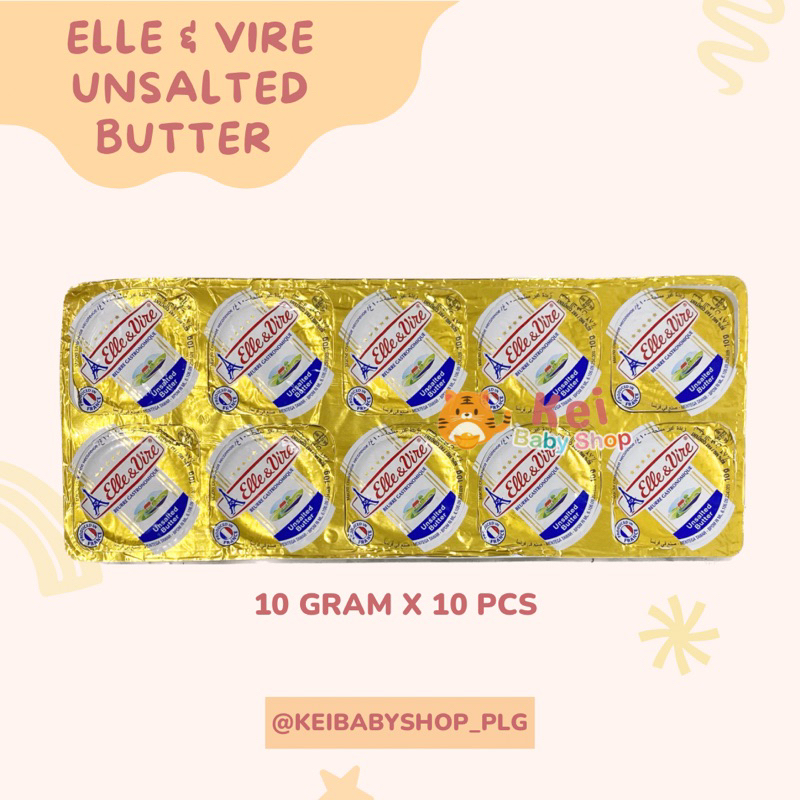 Jual Elle & Vire Unsalted Butter 10 g x 10 pcs | Shopee Indonesia