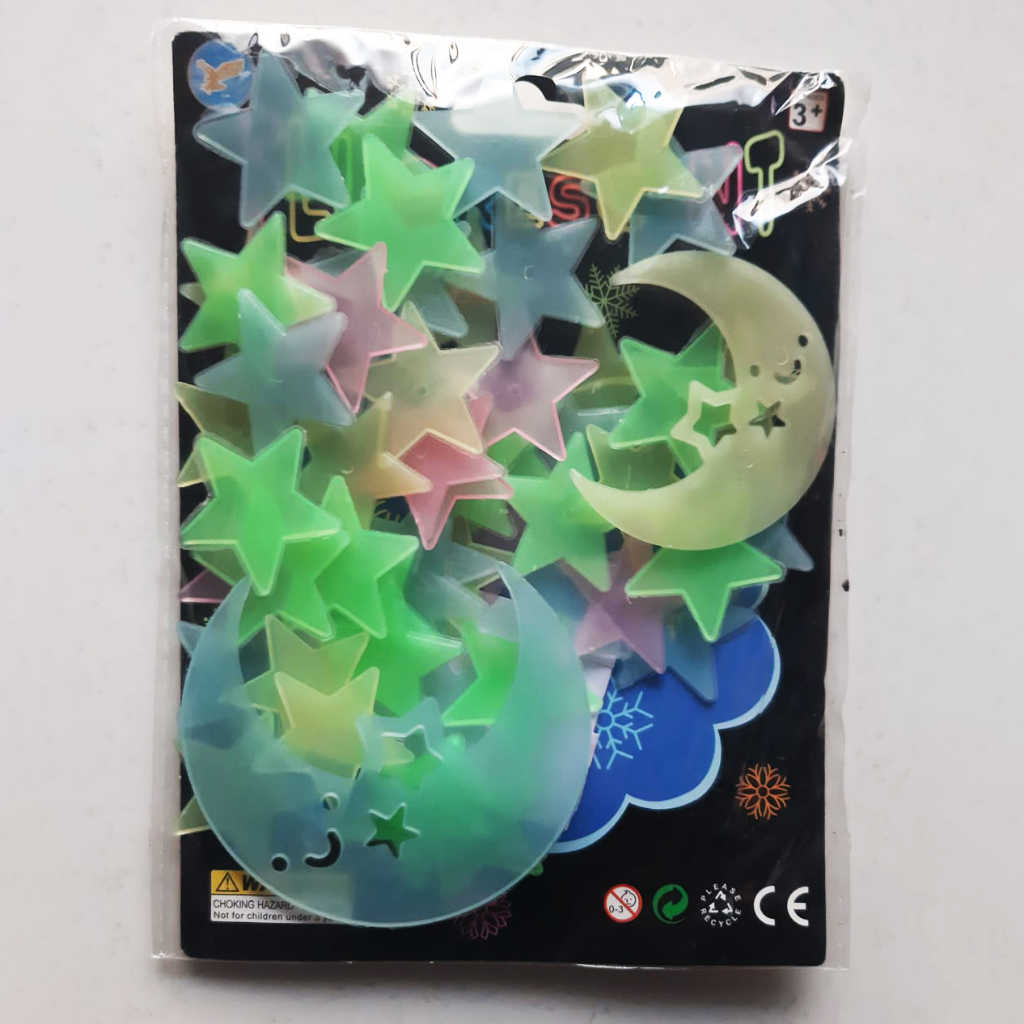 Jual Wall Sticker Glow in The Dark Stiker Dinding Menyala Dalam Gelap ...