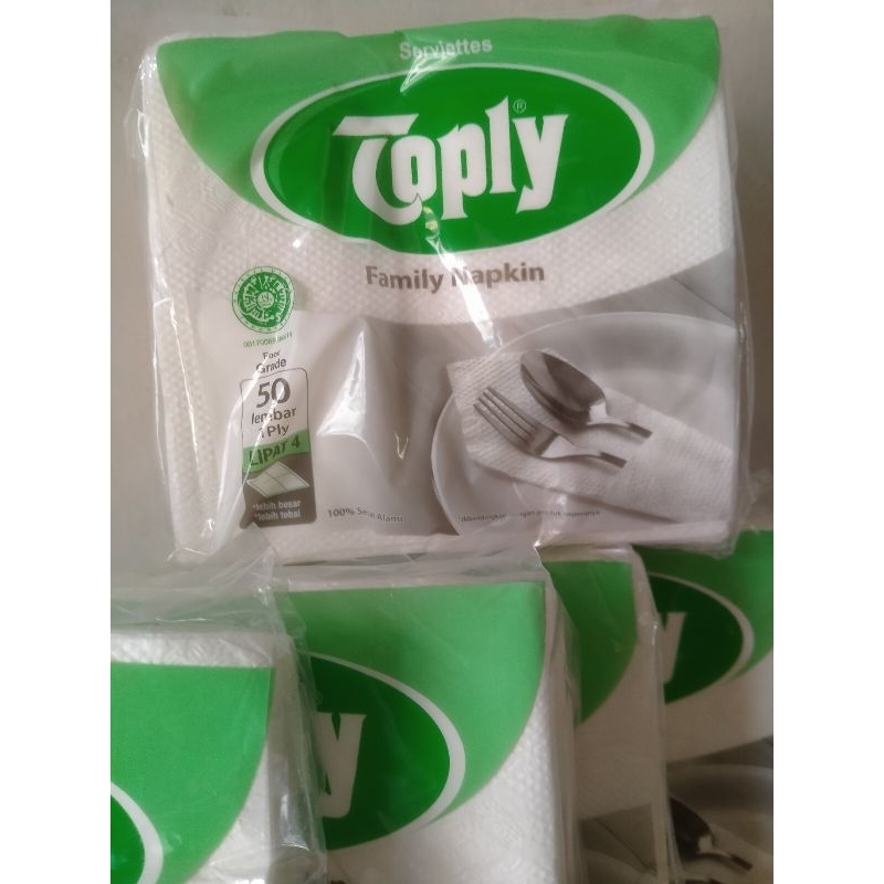 Jual TOPLY tissue makanwarna putihisi50lembar | Shopee Indonesia