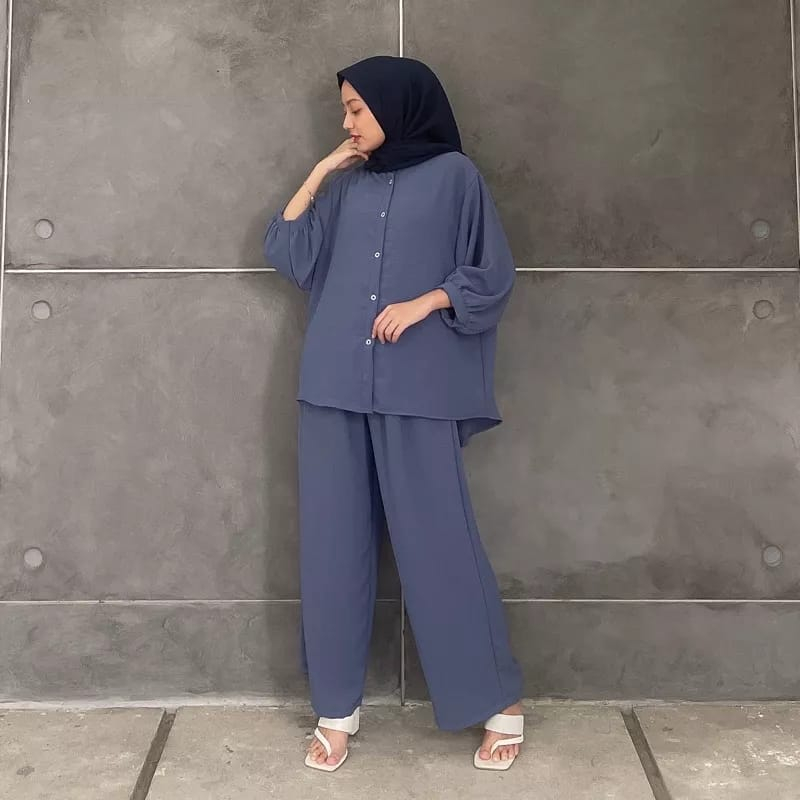 Jual BAJU ONE SET ALEXANDRA WANITA CRINKLE | Shopee Indonesia