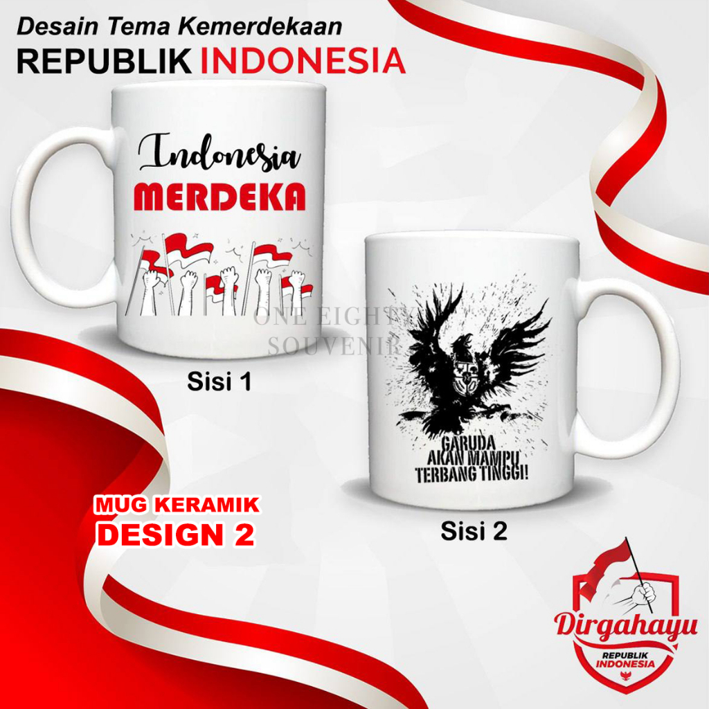 Jual Souvenir 17 Agustus Hadiah Lomba Mug Keramik 17 Agustusan HUT RI ...